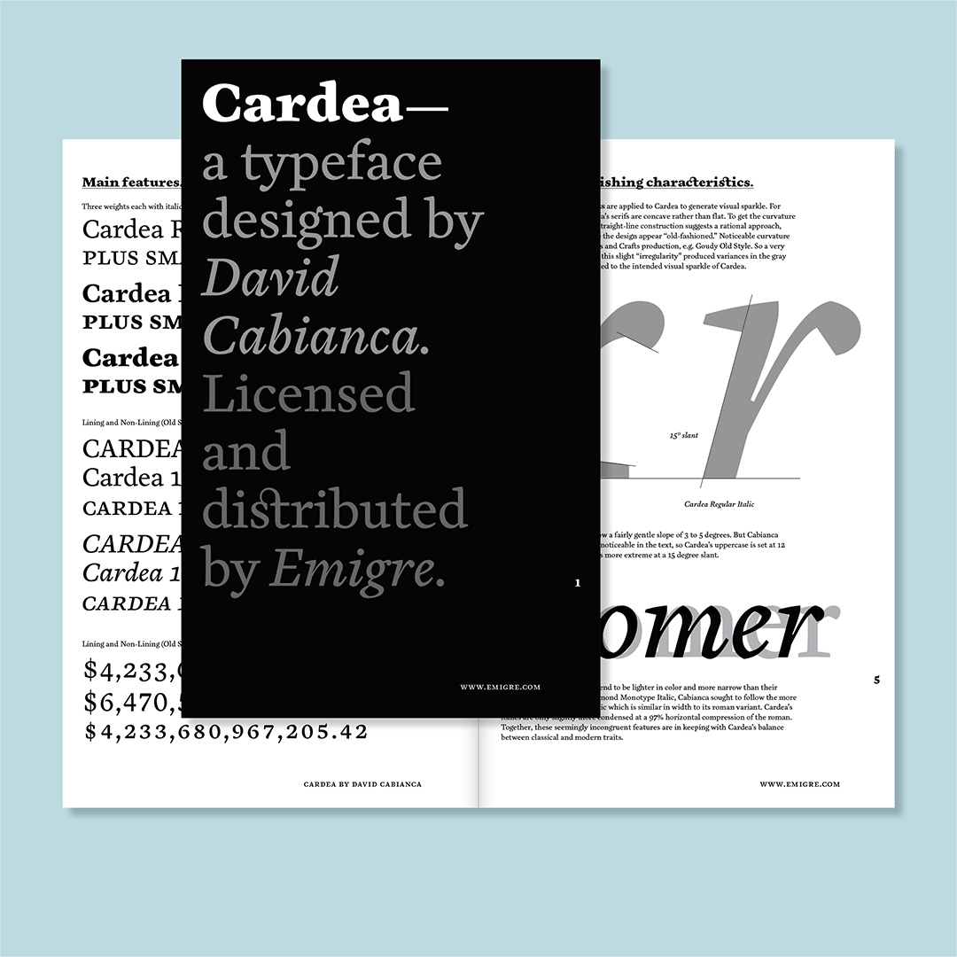 Emigre Font Library Specimens Cheeky Promises And More Inside Emigre