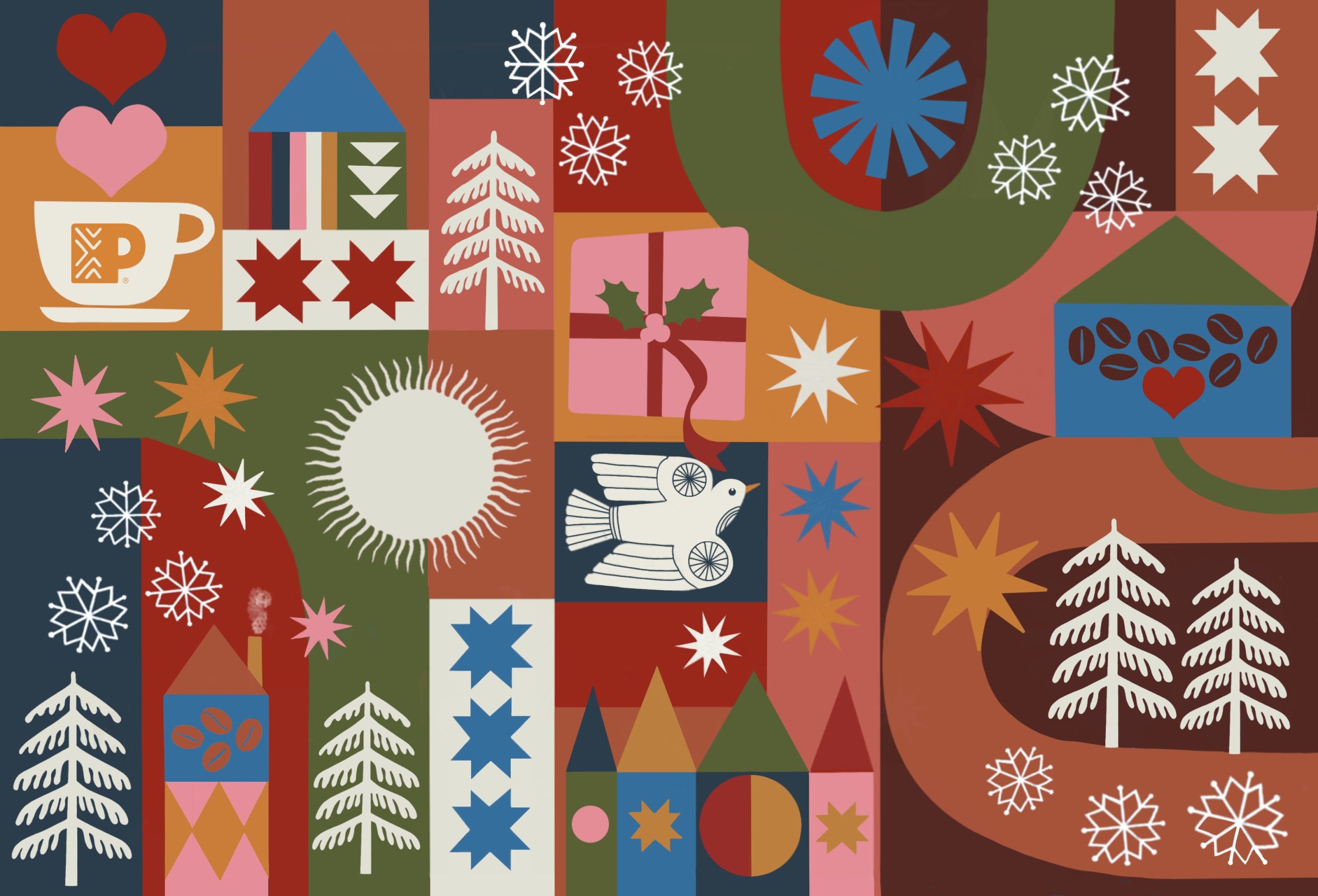 A Lisa Congdon Postcard Holiday at Peet’s Coffee – PRINT Magazine